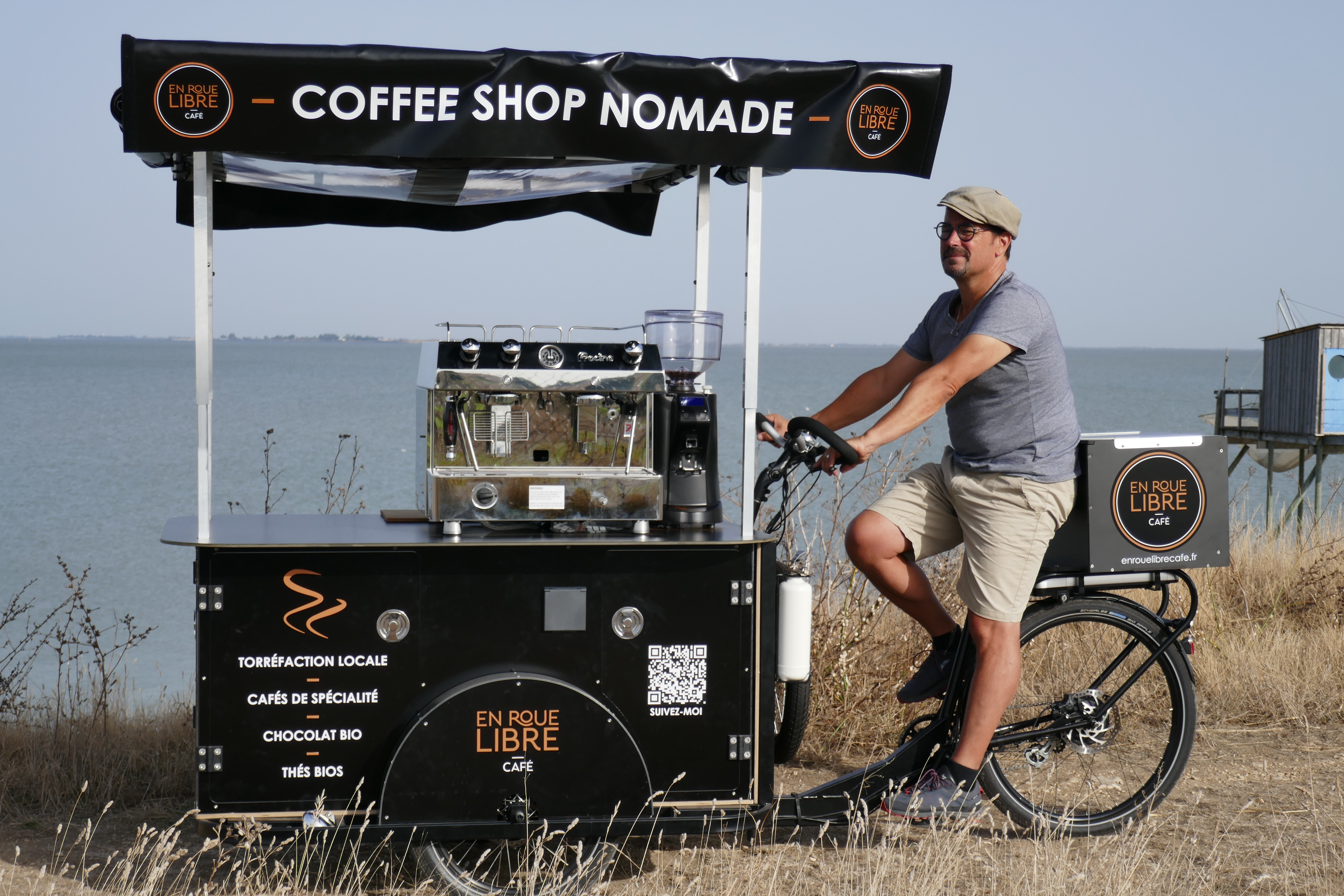 En Roue Libre Café Coffee Bike Nomade et évènementiel sur La Rochelle.